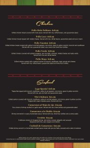 Menu – Tito’s Mexican Bar & Grill